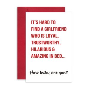 leinessy funny anniversary card for boyfriend, humor valentines day card for bf, hilarious love card for him