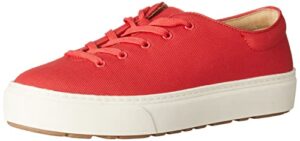 amazon essentials women's lace up sneaker, red, 9