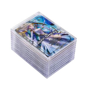 utctbc card protectors 10 case cards sleeves clear card brick top loaders + 50 protective sheath fit for trading cards standard sports cards baseball cards football cards basketball cards