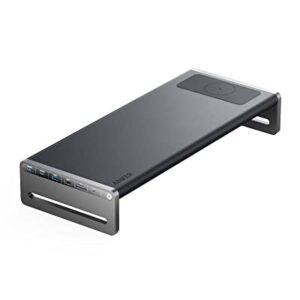 Anker 675 USB-C Docking Station (12-in-1, Monitor Stand) with 10Gbps USB-C Ports, 4K@60Hz HDMI Display, Wireless Charging Pad, for Lenovo ThinkPad, MacBook Pro M1 / M2 and More USB-C Devices