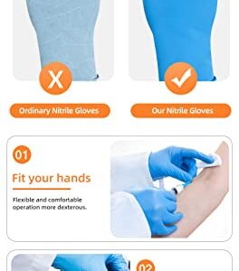 GLOVEHOUSE Nitrile Gloves, Medical, Powder-Free, Latex-Free, Disposable, Law Enforcement, Tattoo Artists & More (Pack of 1, Large)