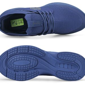 Giniros Mens Slip On Walking Shoes Non Slip Running Shoes Breathable Workout Shoes Lightweight Gym Sneakers Dark Blue Size 7