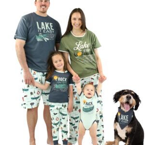 Lazy One Matching Lake Pajamas for Family, Summer Pajama Sets for Adults, Teens, Kids, Baby, and Dog! (Women, L)