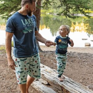 Lazy One Matching Lake Pajamas for Family, Summer Pajama Sets for Adults, Teens, Kids, Baby, and Dog! (Women, L)