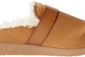 Amazon Essentials Women's Shearling Mule, Tan Suede, 7.5