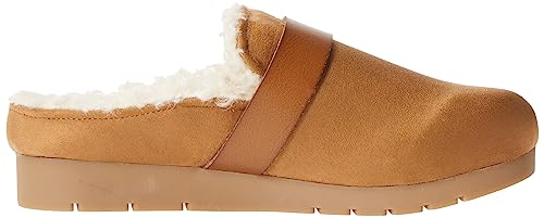 Amazon Essentials Women's Shearling Mule, Tan Suede, 7.5