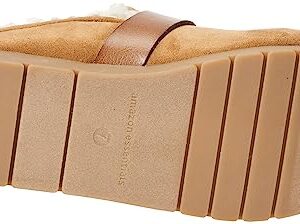 Amazon Essentials Women's Shearling Mule, Tan Suede, 7.5