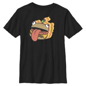 fifth sun kids' fortnite durr burger drop boys short sleeve tee shirt, black