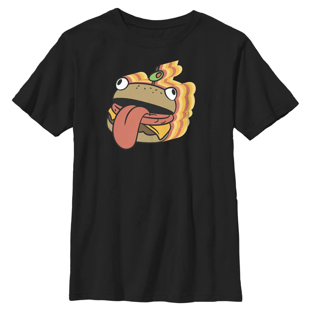 Fifth Sun Kids' Fortnite Durr Burger Drop Boys Short Sleeve Tee Shirt, Black