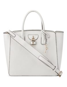 nine west shirin elite satchel, optic white