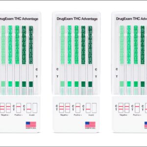 3 Pack - DrugExam THC Advantage Made in USA Multi Level Marijuana Home Urine Test Kit.Highly Sensitive THC 5 Level Drug Test Kit. Detects at 15 ng/mL, 20 ng/mL, 50 ng/mL, 100 ng/mL and 200 ng/mL (3)