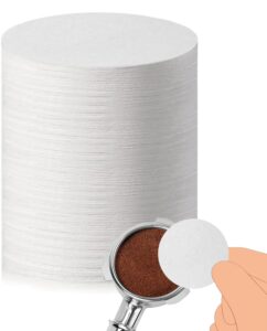 mimore espresso filter paper 58mm - 500pcs unbleached coffee paper filter for espresso machine - disposable portafilter paper espresso filters compatible with breville barista, mr. coffee, & more