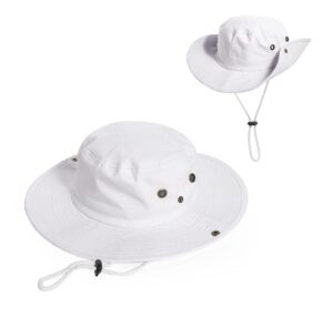 womens mens sun hat wide brim uv-protection bucket fishing safari boonie hat for summer(size:l) white