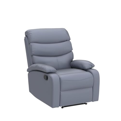 GNMLP2020 Manual Recliner Chairs for Adults, Small Recliner Chair for Small Space, Tech Cloth Lazy Boy Small Reclining Chairs for RV, Living Room, Dark Grey