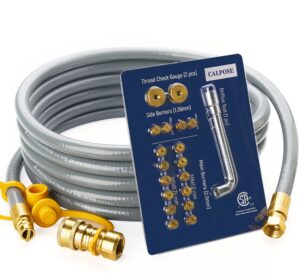 calpose 15 feet 5249 propane to natural gas conversion kit for blackstone 28”, 36” griddle, 3/8 inch id natural gas hose compatible for tailgater, rangetop combo & single burner rec stove