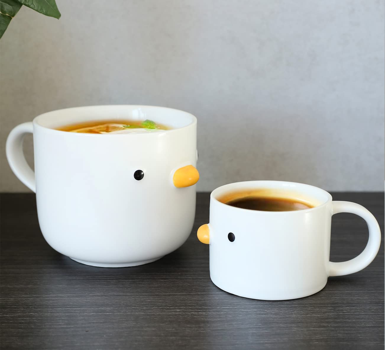 PURROOM Large Breakfast Mug, Handmade Glaze Duck Cup, Safety Ceramic Coffee Mug & Oatmeal Soup Cup, 22oz Oversized Cute Cereal Cup. Best Gifts For Family Friends.