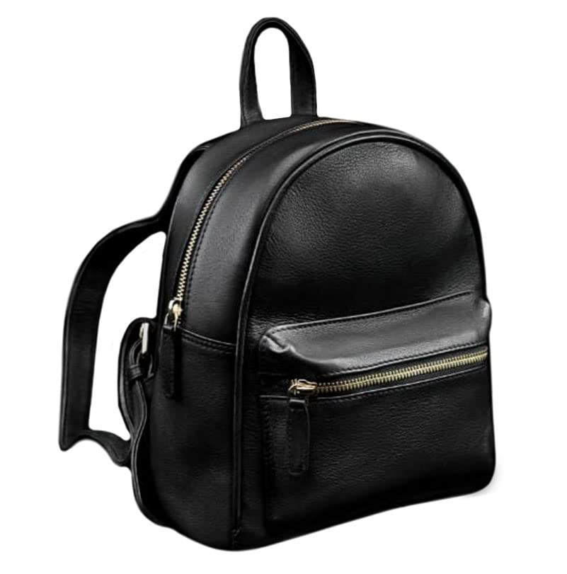 NGF Genuine Leather Backpack Bag for Men's & Women Multi-functional Purse Elegant Daypack Soft Leather Travel Shoulder Fashion Bag Office, Shopping, Trip - Black