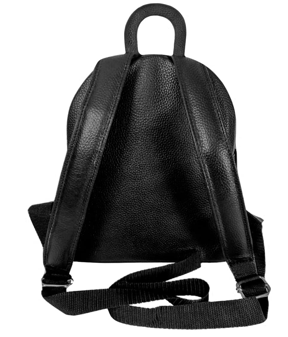 NGF Genuine Leather Backpack Bag for Men's & Women Multi-functional Purse Elegant Daypack Soft Leather Travel Shoulder Fashion Bag Office, Shopping, Trip - Black