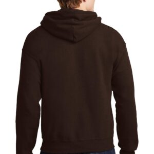 Gildan Men's Fleece Hooded -Sweatshirt, Style G18500 L DARK CHOCOLATE