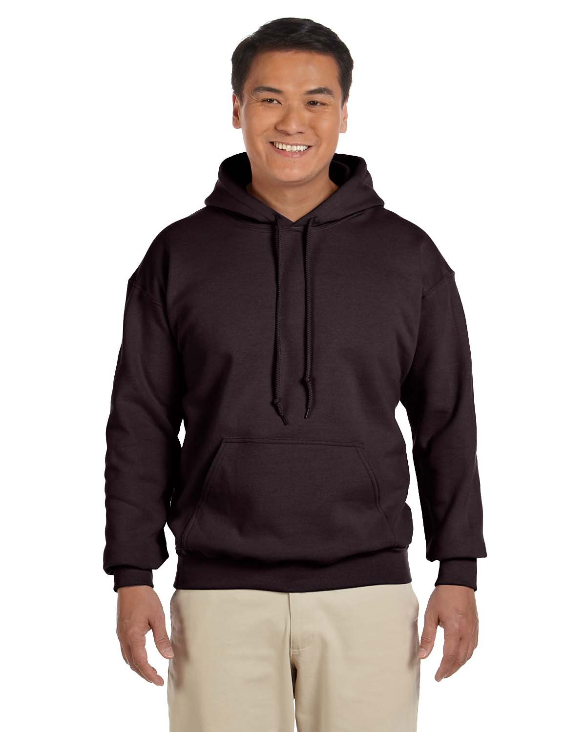 Gildan Men's Fleece Hooded -Sweatshirt, Style G18500 L DARK CHOCOLATE