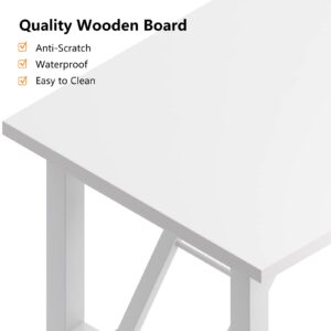 Need Small Desk 31 1/2" No Assembly Foldable Writing Table,Sturdy and Heavy Duty Folding Computer Desks for Small Space/Home Office/Dormitory AC5DW(80 * 40)