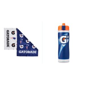 gatorade new england patriots towel gx bottle, navy