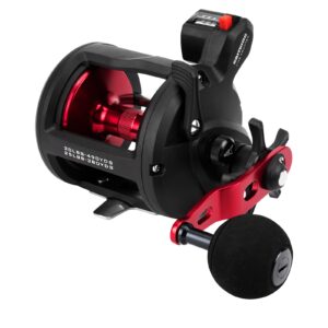 kastking rekon line counter trolling fishing reel, round baitcasting reels, right handed, size 30