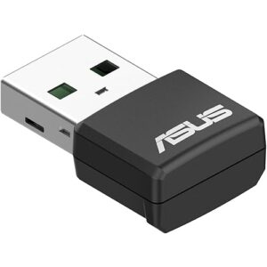 asus ax1800 dual band wifi 6 usb adapter, wifi 6, 802.11ax, wpa3 network security, 5ghz frequency band, compact size (usb-ax55 nano)