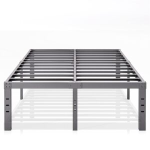 Joeffany Full Size Bed Frame with Storage 18 inch Tall,Platform Bedframe with Steel Slats Support, No Box-Spring Needed,Ample Storage Easy Assembly, Sturdy and Noise Free, Black (Full)