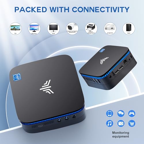 KAMRUI AK1PLUS Mini Desktop Computers, 16GB RAM 512GB ROM Mini PC with 12th Gen Alder Lake N100(up to 3.4GHz), Micro Computer Support 4K UHD/WiFi 6/LAN/BT 5.2 for School Office Home