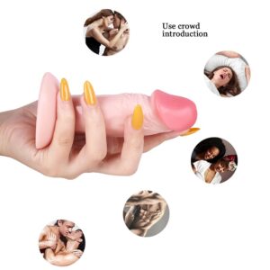 Small Dildo,4.3 in Soft Small Anal Plug,Beginner Anal Dildo Ease Training Adults Sex Toy for Women Men.Multifunctional Sex Toy Games(Flesh)