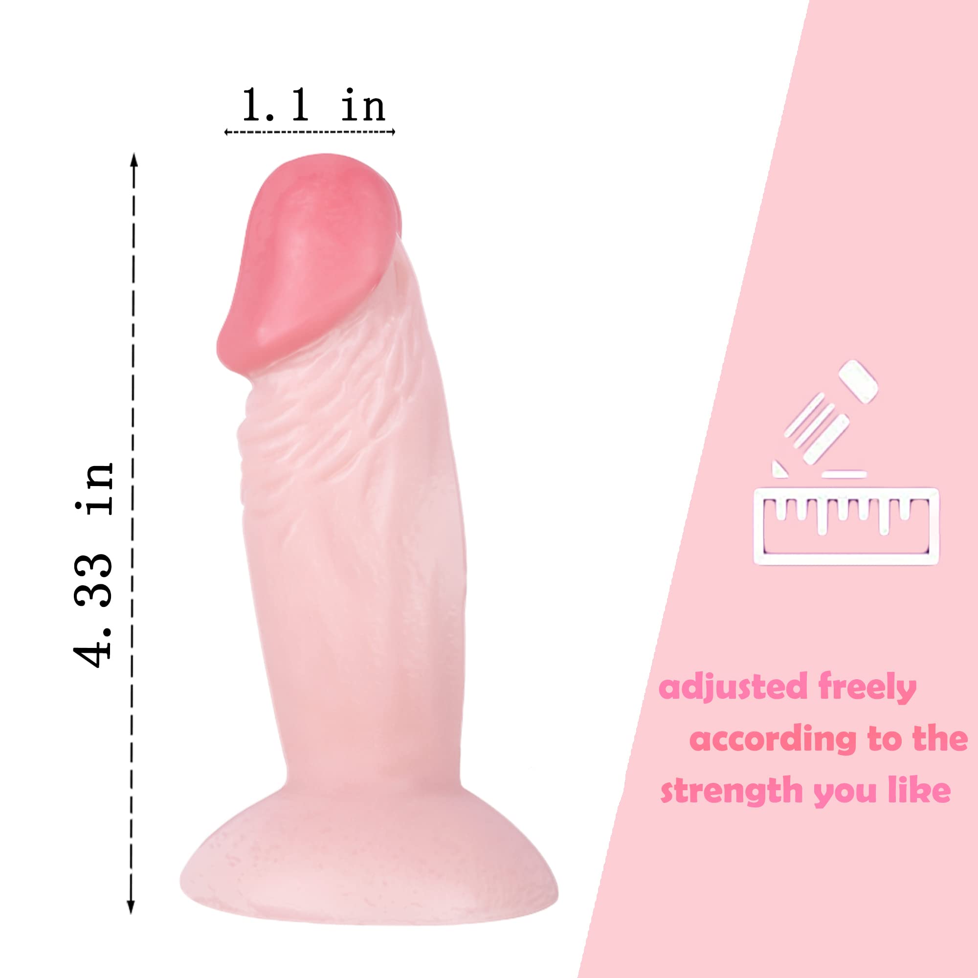 Small Dildo,4.3 in Soft Small Anal Plug,Beginner Anal Dildo Ease Training Adults Sex Toy for Women Men.Multifunctional Sex Toy Games(Flesh)