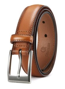 chaoren mens dress belt - genuine leather belt for men 1 1/8" formal - perfect companion to mens dress shoes