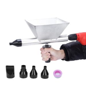 hatur electric mortar pointing grout gun portable mortar sprayer applicator cement caulking gun with 4 nozzles (without electric drill)