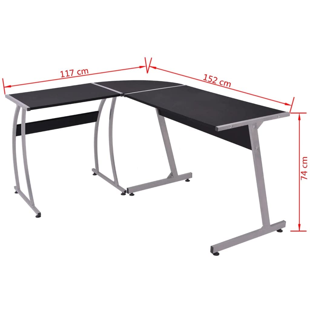 YUHI-HQYD Corner Desk,Computer Desk,Gaming Desk,Home Office Desks,Studio Desk,Desk Corner Computer Desk Gaming Table Workstation for Home Office, L-Shaped Black.