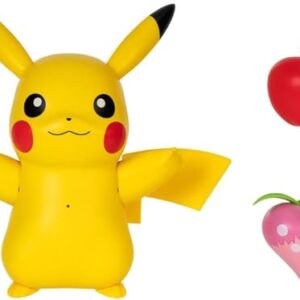 Pokémon Train and Play Deluxe Pikachu - 4.5-Inch Pikachu Figure with Lights, Sounds, and Moving Limbs Plus Interactive Accessories