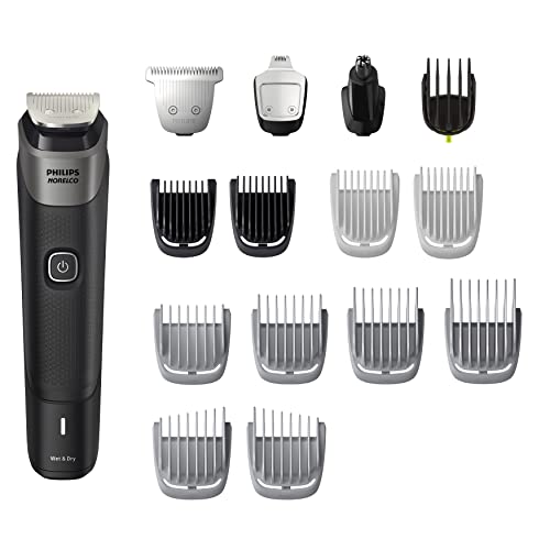 Philips Norelco Multigroom Series 5000 18 Piece, Beard Face, Hair, Body and Intimate Hair Trimmer for Men - NO BLADE OIL MG5910/49