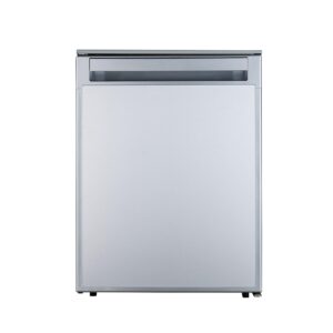 equator 12v/dc mini-fridge freezer 2.8cf stainless for rv boat off-grid 2 doors