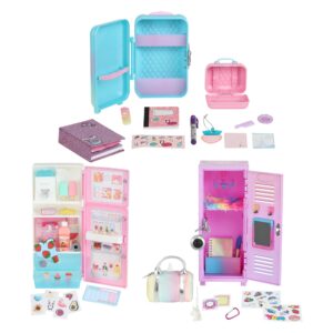 real littles my rainbow collection, roller case, fridge and locker desk caddies in one pack! plus 57 mini toy surprises! | amazon exclusive