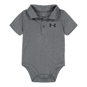 under armour polo bodysuit, collared onesie with logo, loose fit & button closure