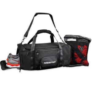 Meister Duffel Bag, Black, 22” x 10” x 11” // 40L Capacity