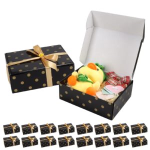 hoikwo 18 packs 12x9x4 black elegant luxury gift boxes bulk empty for mother’s day presents, large decorative gift wrap boxes with lids for women’s presents, cardboard shipping packaging boxes