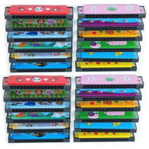 harmonica for kids birthday party favor, 24pcs kids harmonica toy gift, 16 holes toddler harmonicas, party favors for kids goodie bags