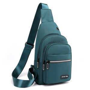 seoky rop sling bag crossbody backpack for men women small chest shoulder bag for travel hiking daypack green