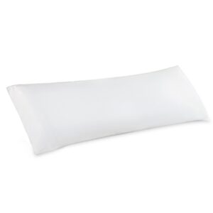 bedsure body pillow cover - white long cooling pillow cases, 100% rayon derived from bamboo, soft & breathable body pillowcase with envelope closure, gifts for women or men, 1 pack, 20x54 inches