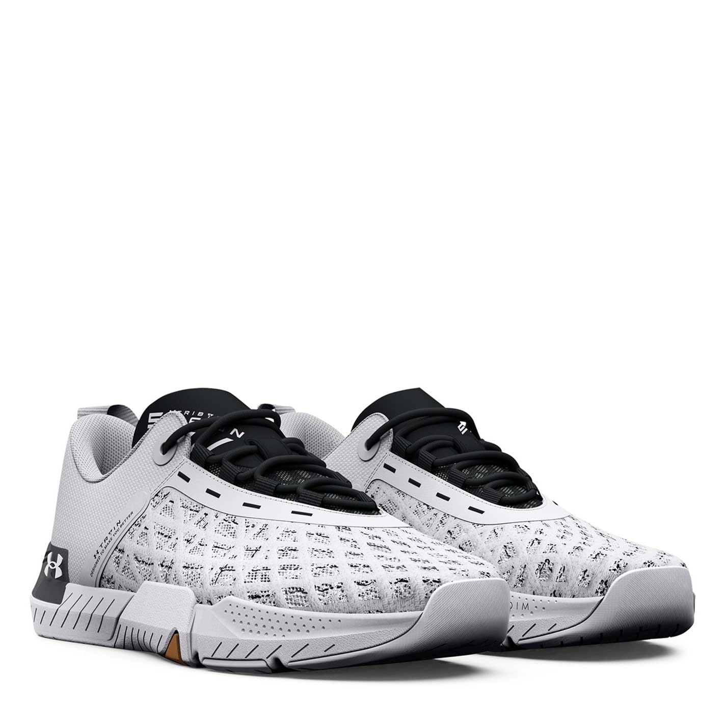 Under Armour Tribase Reign 5 White/Black/White 10 D (M)