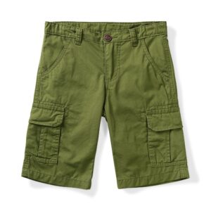 ochenta big boys casual cargo shorts with multi pockets military army green tag 160-9-10