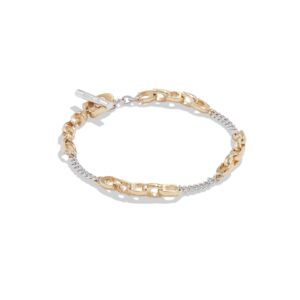 coach women's signature mixed chain bracelet