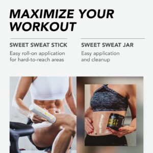 Sports Research Sweet Sweat Workout Enhancer Roll-On Gel Stick - Achieve Fitness Goals Faster, Pair with Waist Trainer to Maximize Workouts