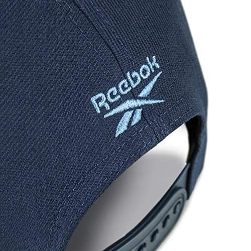 Reebok Medium Curved Brim with Breathable Design Classic Ballcap with Adjustable Snapback for Men and Women (One Size Fits Most), Batik Blue